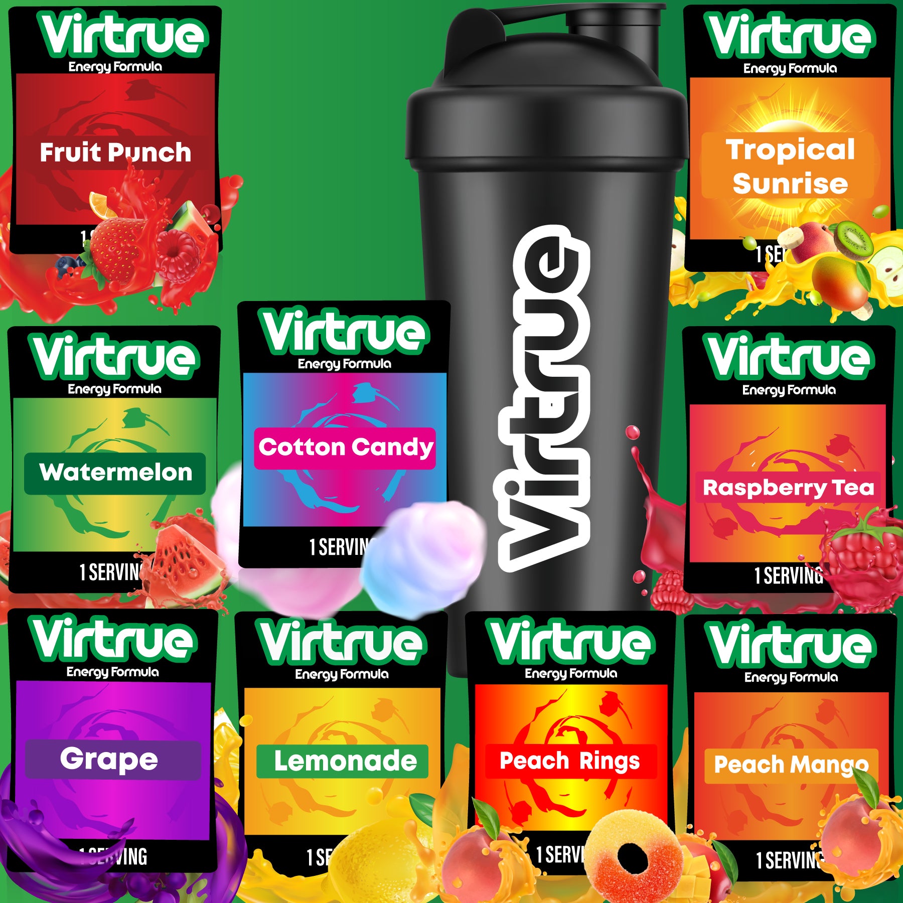 Virtrue Shaker & Sample Bundle *Free Shipping*